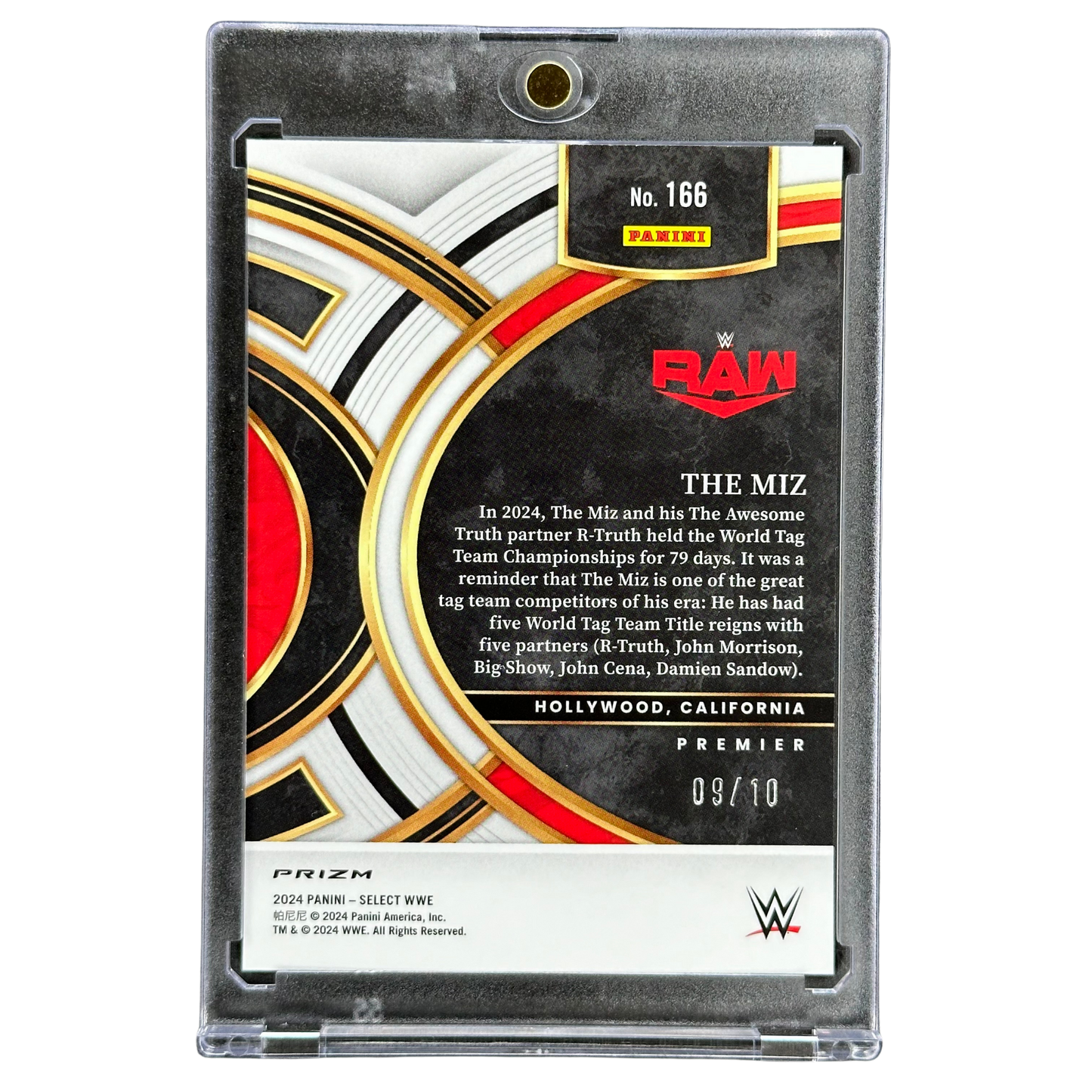 The Miz 2024 Select Gold Wave 9/10 #166 – Jannik Sports and Cards